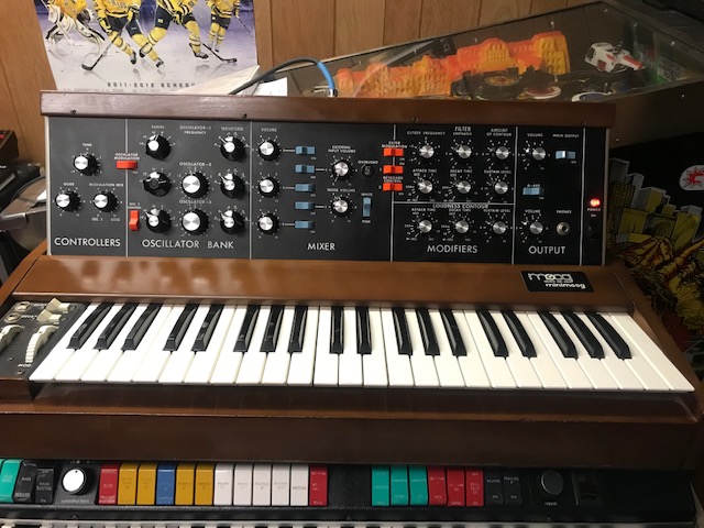 1980 Minimoog Model D – Alan's growing vintage keyboard collection